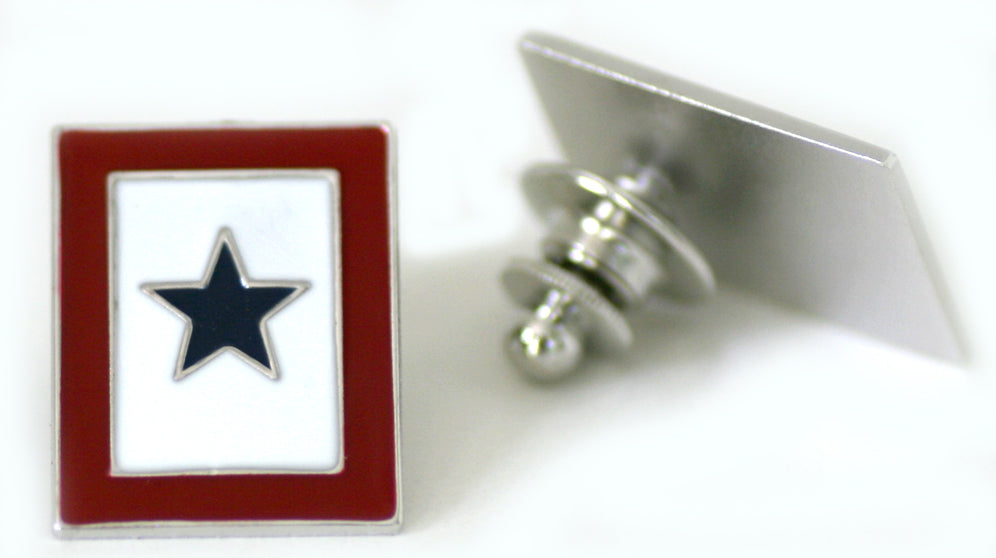Blue Star Flag Lapel Pin Rhodium Finish – BlueStarLocket.com